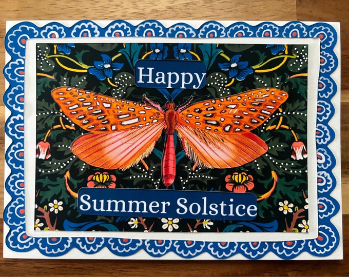 Happy Summer Solstice Greeting Card Handcrafted 5 X7” With Kraft ...