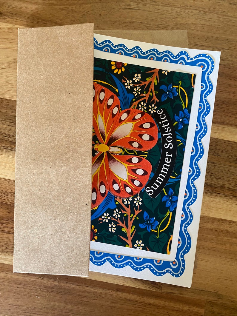 Happy Summer Solstice Greeting Card Handcrafted 5 X7 With - Etsy