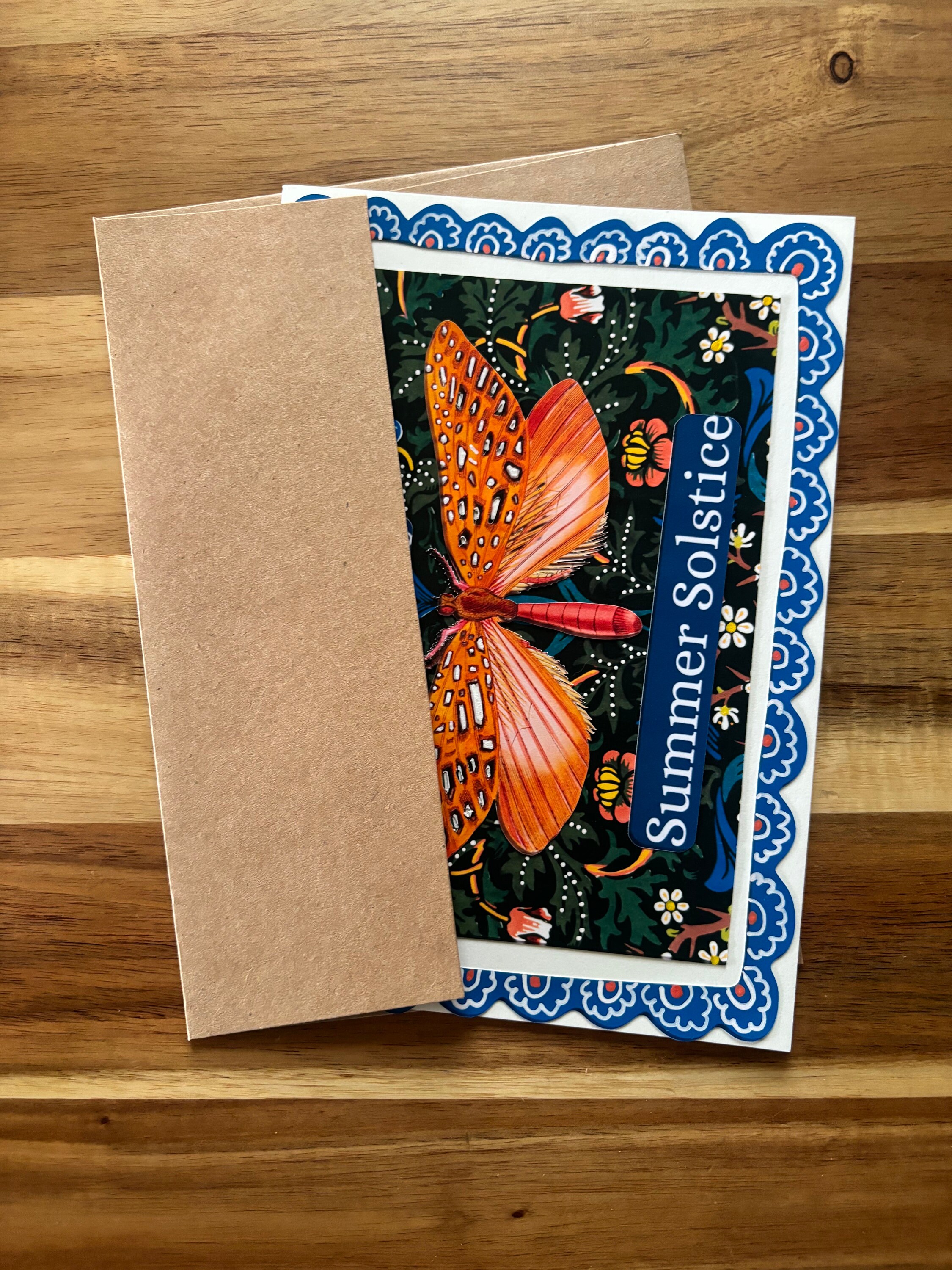 Happy Summer Solstice Greeting Card Handcrafted 5 X7 With Kraft ...