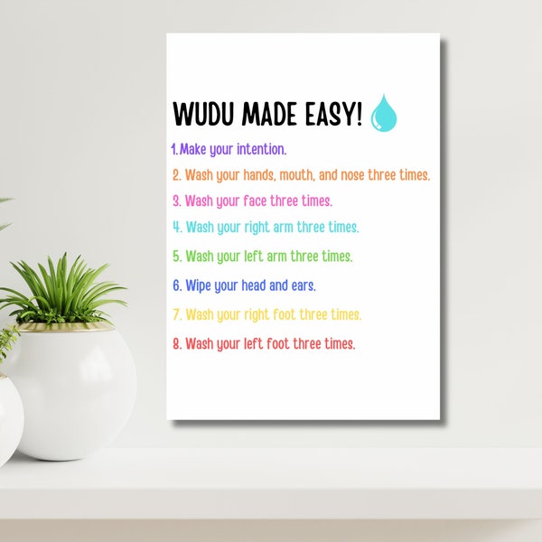 Wudu Chart for Kids - Etsy