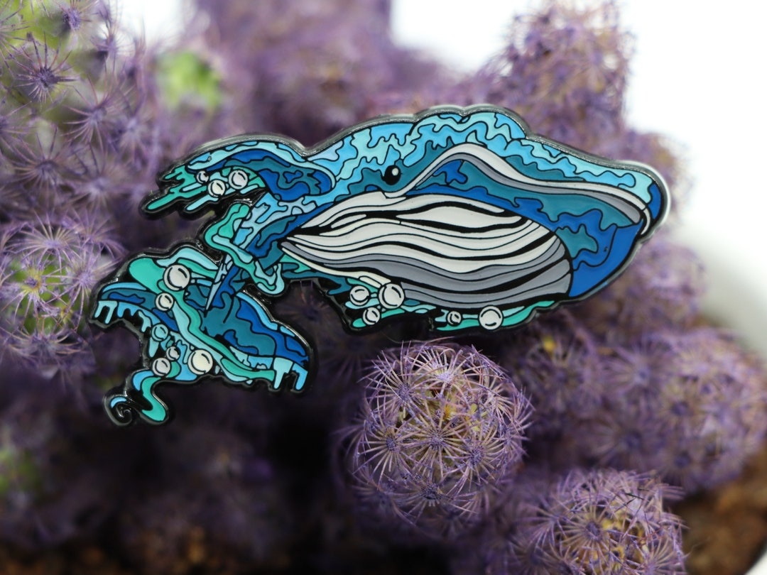 Blue Whale Lapel Pin | Water | Animal | Cetacea | Cute | Glow | Kids ...