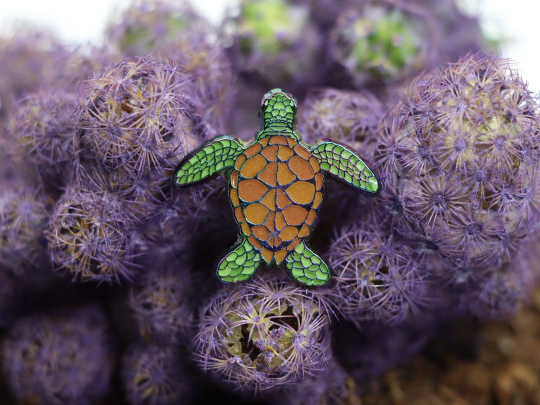 Sea Turtle Lapel Pin Water Animal Cute Glow Kids Ocean - Etsy