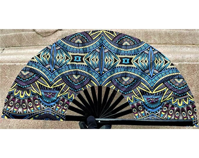 Tribal Hand Fan | Rave Fan | Clack Fan | Party Fan | Festival Fan ...
