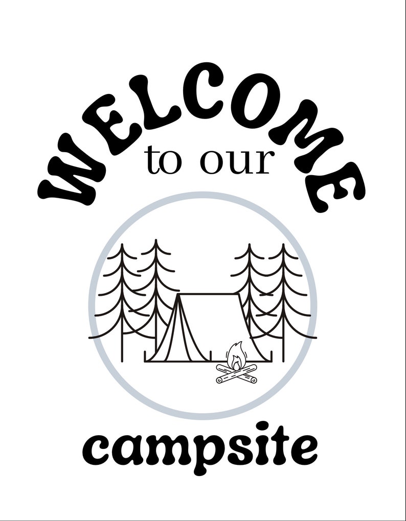 Welcome to Our Campsite Digital File for Sign | Campsite Sign ...