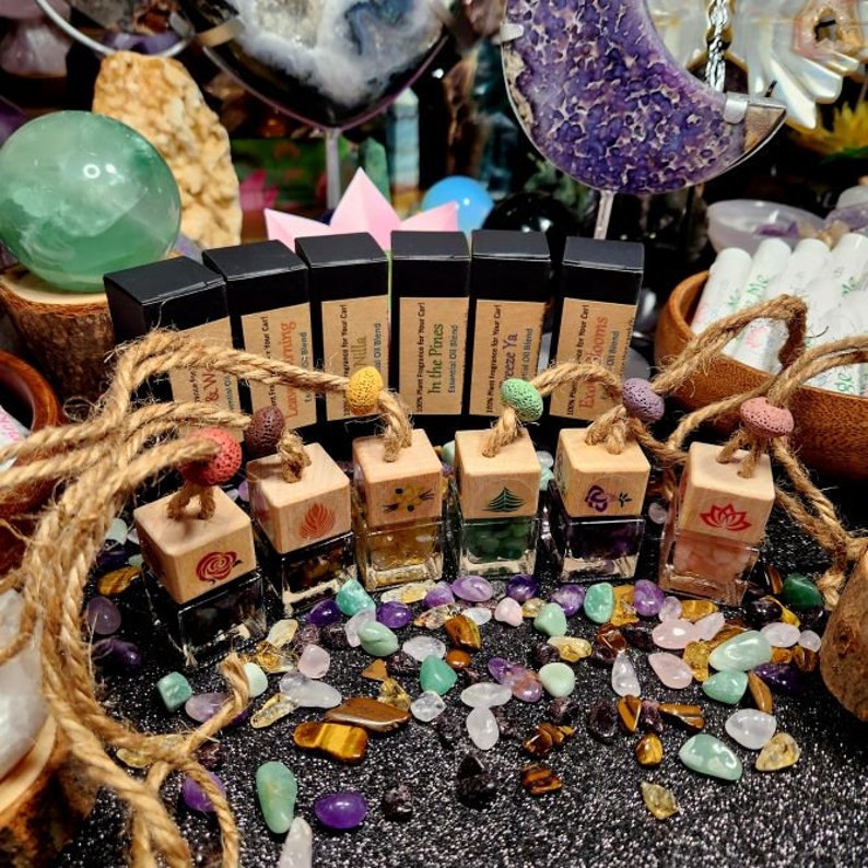 Plant & Gem Blends ~hanging Plant Diffusers W/gems~ - Etsy