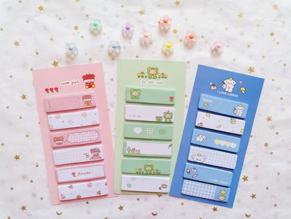 Cute Cartoon Sticky Tabs/kawaii Index Sticky Notes/sticky Flag - Etsy