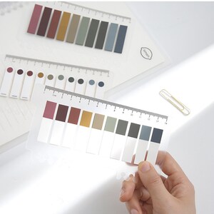 Transparent Sticky Tabs With Ruler /aesthetic Index Sticky Notes/sticky ...