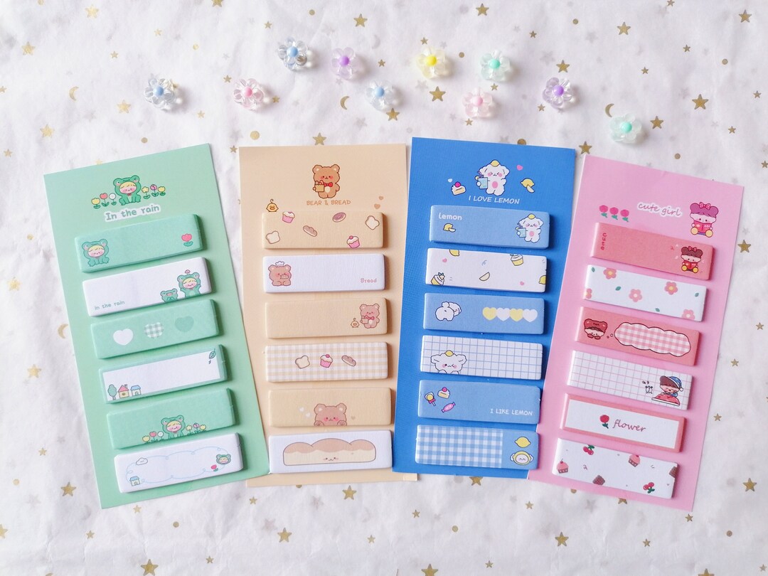 Cute Cartoon Sticky Tabs/kawaii Index Sticky Notes/sticky Flag Set/page ...