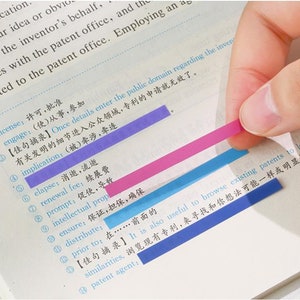 300pcs Thin Sticky Tabs/slim Sticky Notes for Highlighting/reading Tabs ...