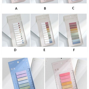 Transparent Sticky Tabs With Ruler /aesthetic Index Sticky Notes/sticky ...
