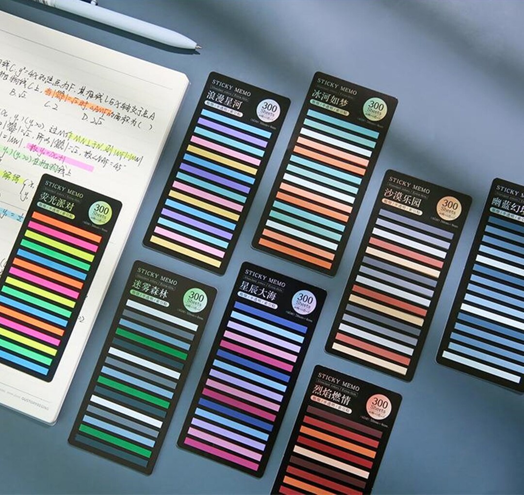 300pcs Thin Sticky Tabs/slim Sticky Notes for Highlighting/reading Tabs ...