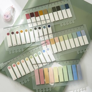 Transparent Sticky Tabs With Ruler /aesthetic Index Sticky Notes/sticky ...