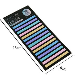 300pcs Thin Sticky Tabs/slim Sticky Notes for Highlighting/reading Tabs ...
