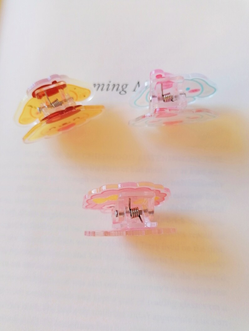 Cute Cartoon Acrylic Paper Clip Kawaii Animal Binder Clip - Etsy