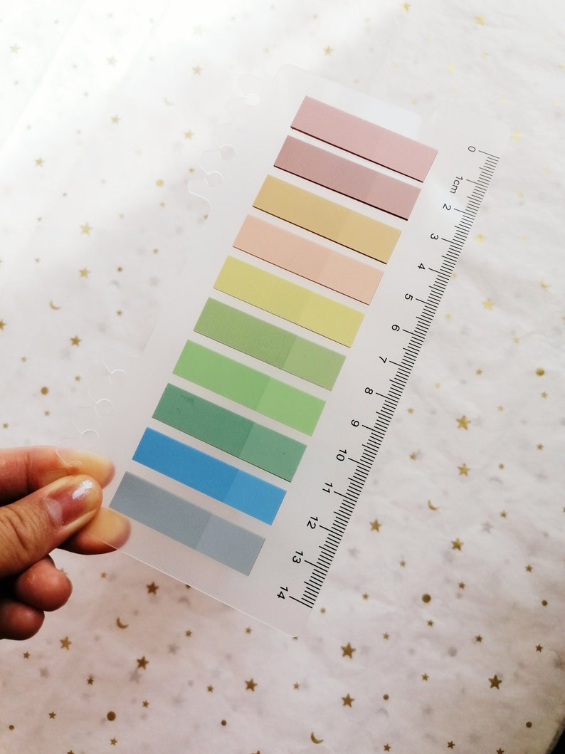 Transparent Sticky Tabs With Ruler /aesthetic Index Sticky - Etsy Canada