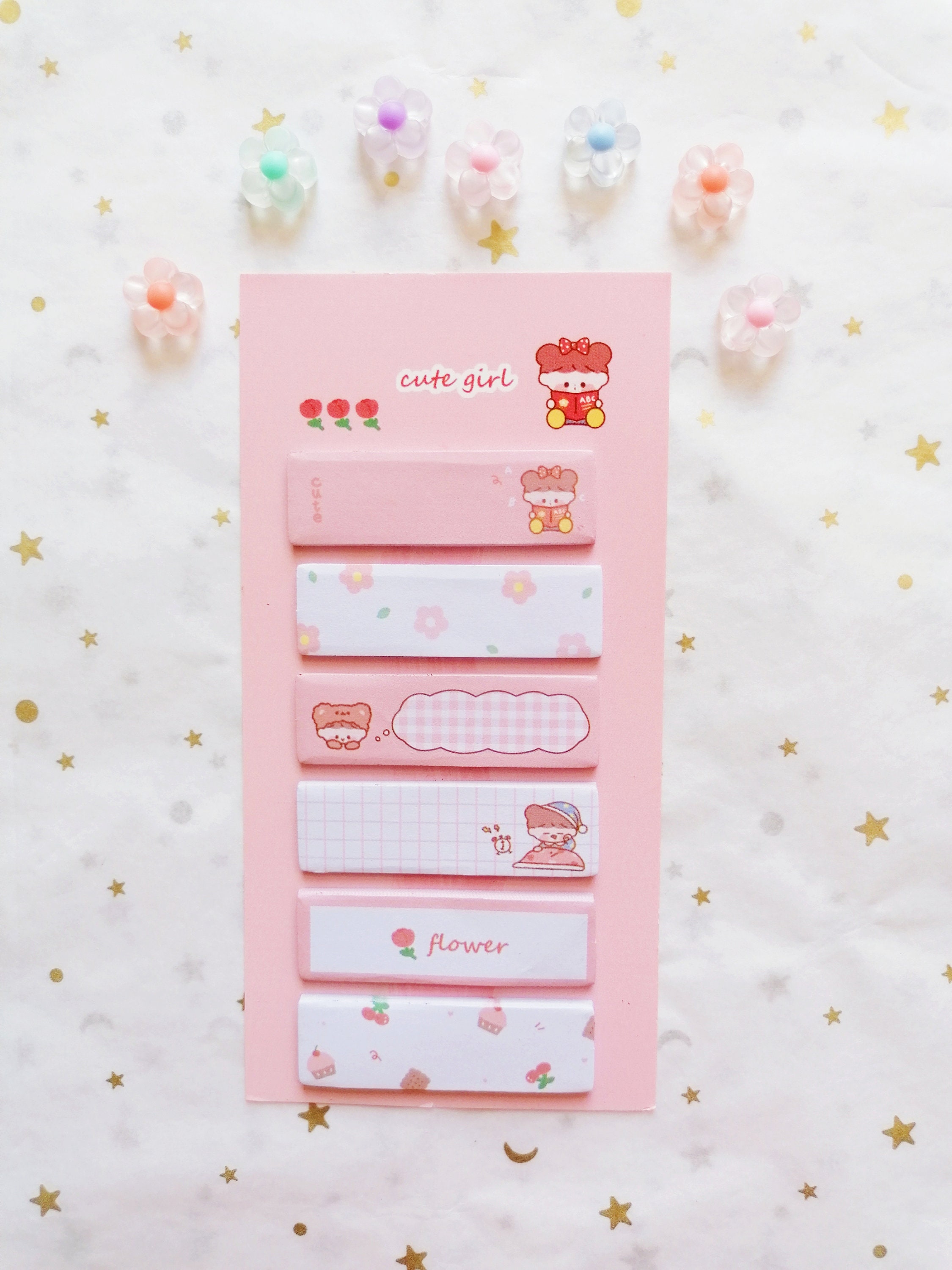 Cute Cartoon Sticky Tabs/kawaii Index Sticky Notes/sticky Flag - Etsy