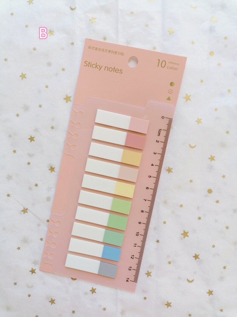 Transparent Sticky Tabs With Ruler /aesthetic Index Sticky - Etsy Canada