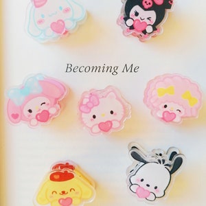 Cute Cartoon Acrylic Paper Clip, Kawaii Animal Binder Clip, Cute ...