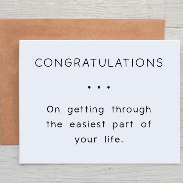 Funny Grad Card - Etsy