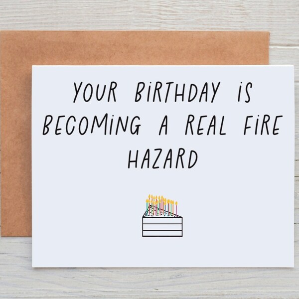 Hazard Birthday Cards - Etsy