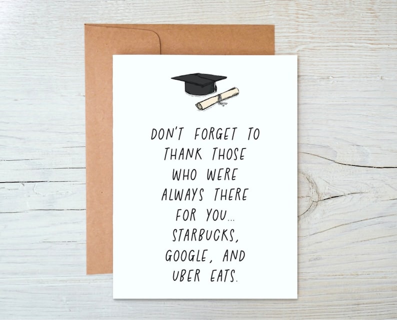 Graduation Card Funny College Graduation Card High School - Etsy