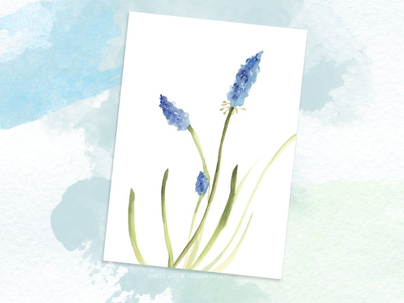 Blue Wildflower Blank Note Cards Series1 (set of 7) - Etsy