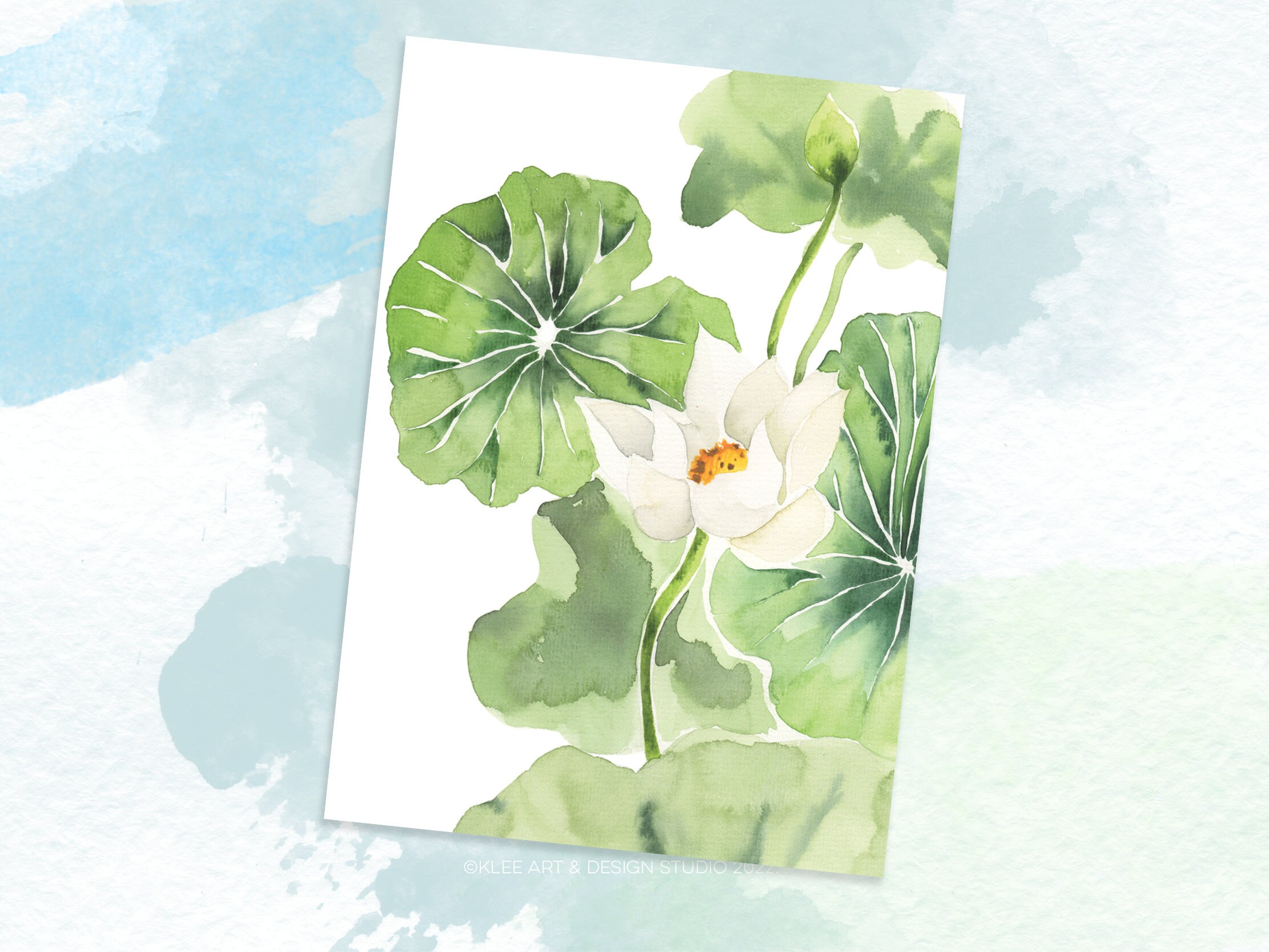 Lotus Blank Note Cards (set of 4) - Etsy