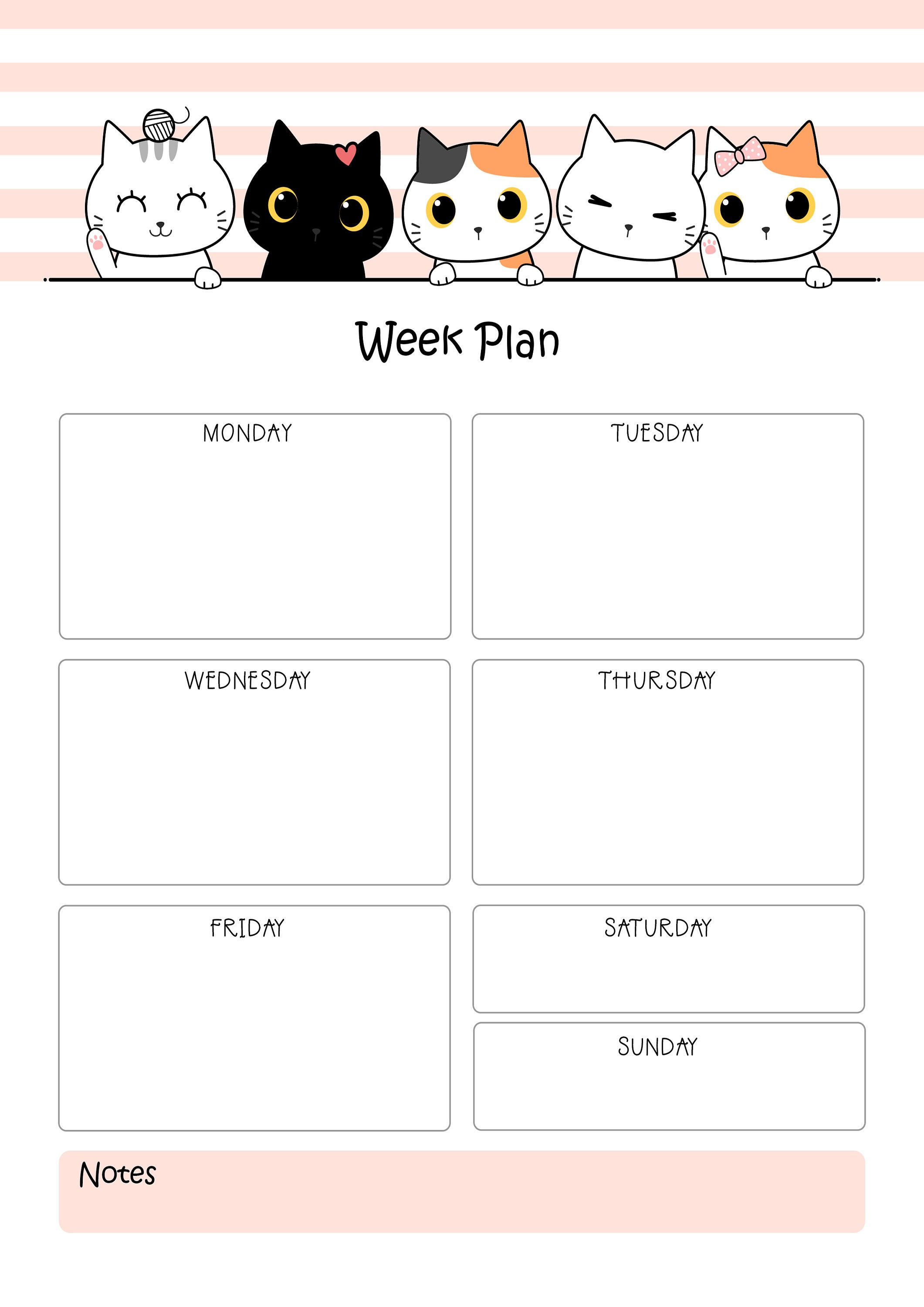 Daily, Weekly Planner, Cute Animal Planner, Digital Planner 2022 ...