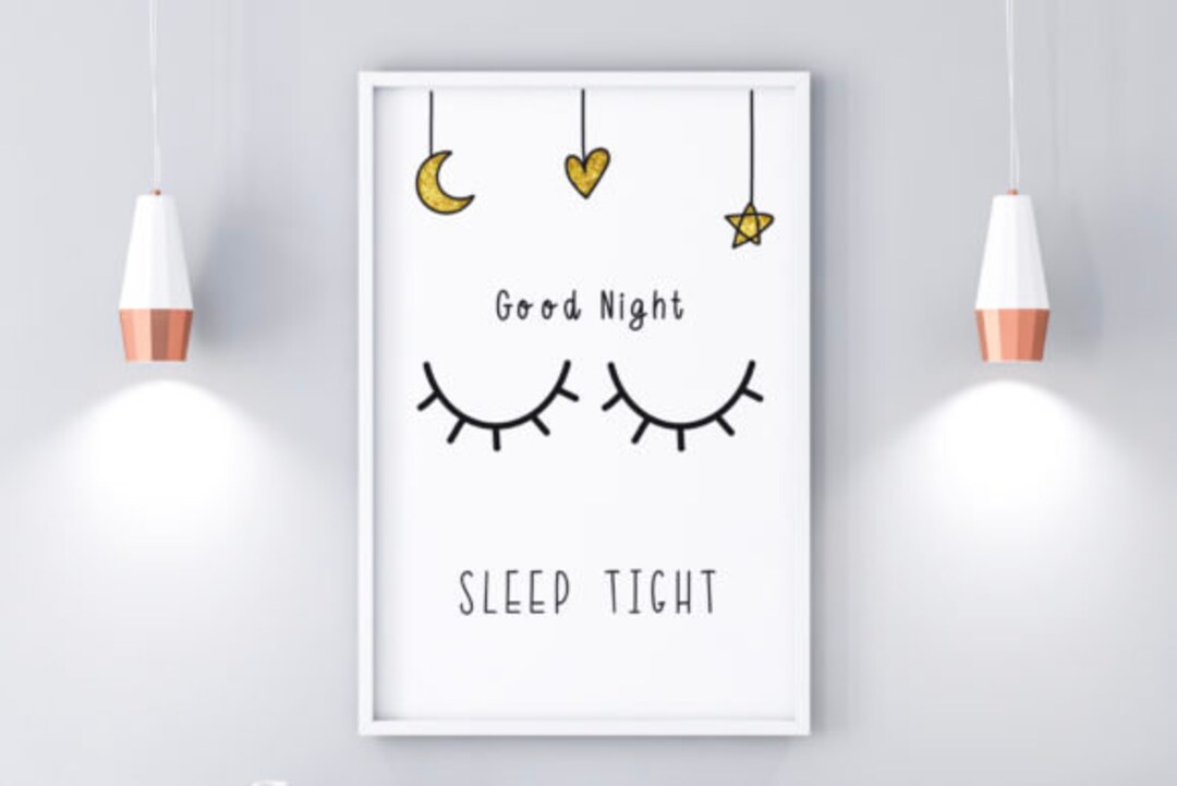 Goodnight Nursery Print, Nursery Wall Art Print, Sleep Tight Wall Art ...