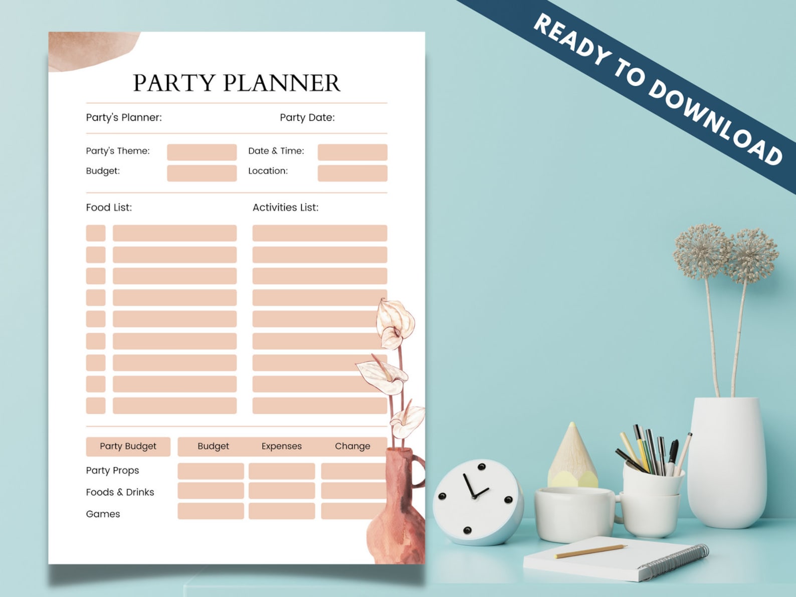 Party Planner, Event Planner, Party Planner Template, Birthday Party ...