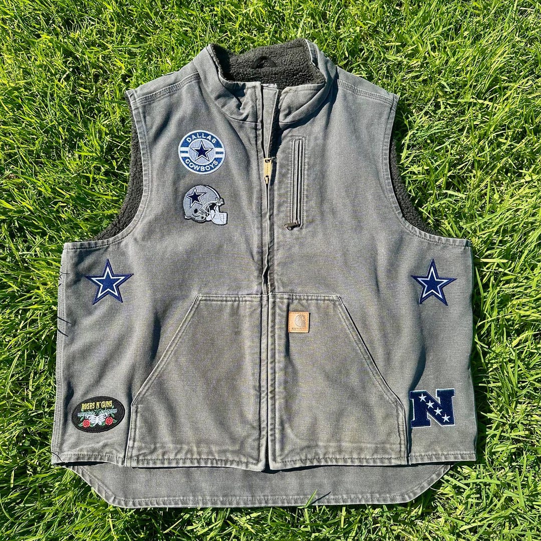 Dallas Cowboys Vintage Carhartt Vest Size XL Large Embroidered Patches ...