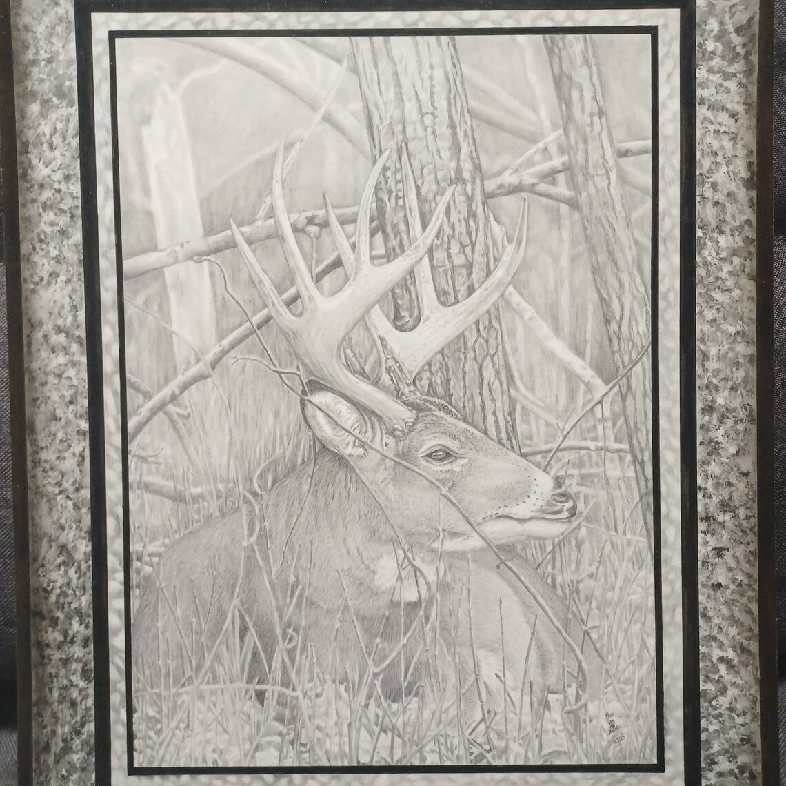 Deer Graphite Pencil Drawing - Etsy