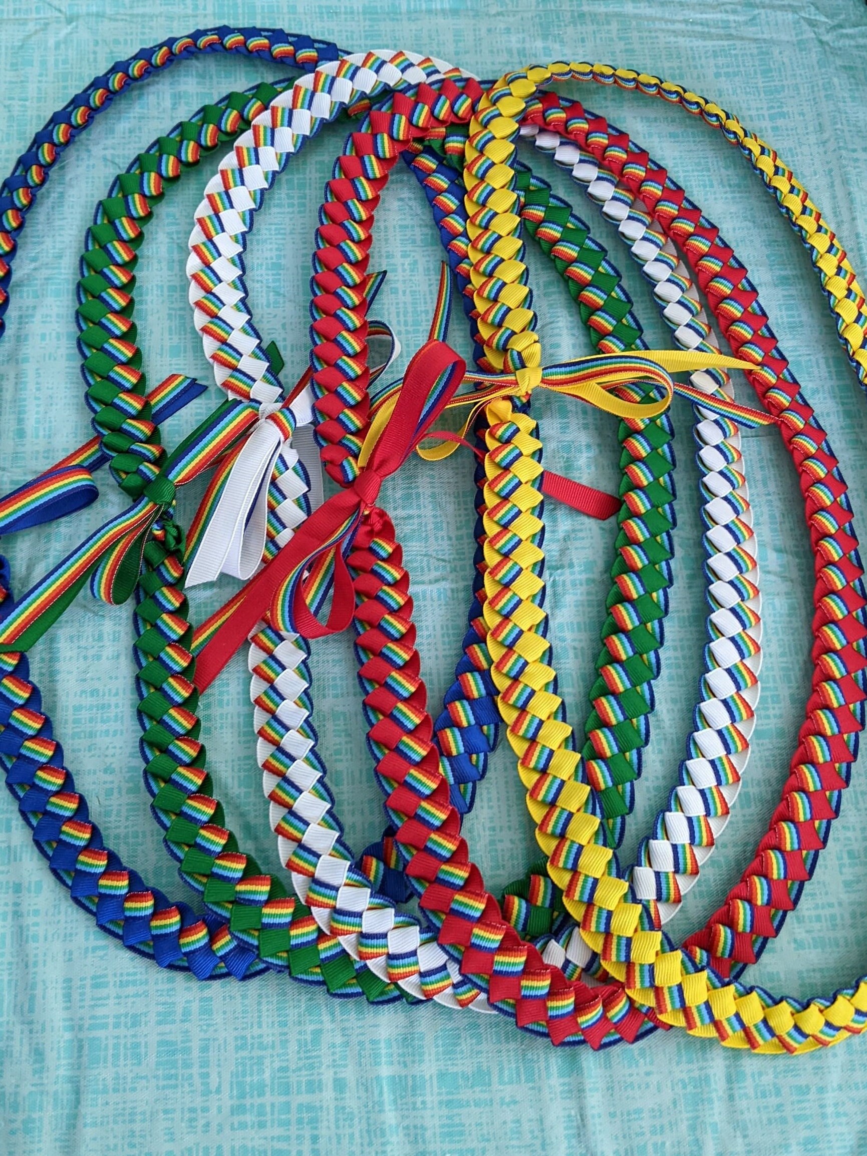 Graduation/pride Ribbon Lei- Rainbow - Etsy