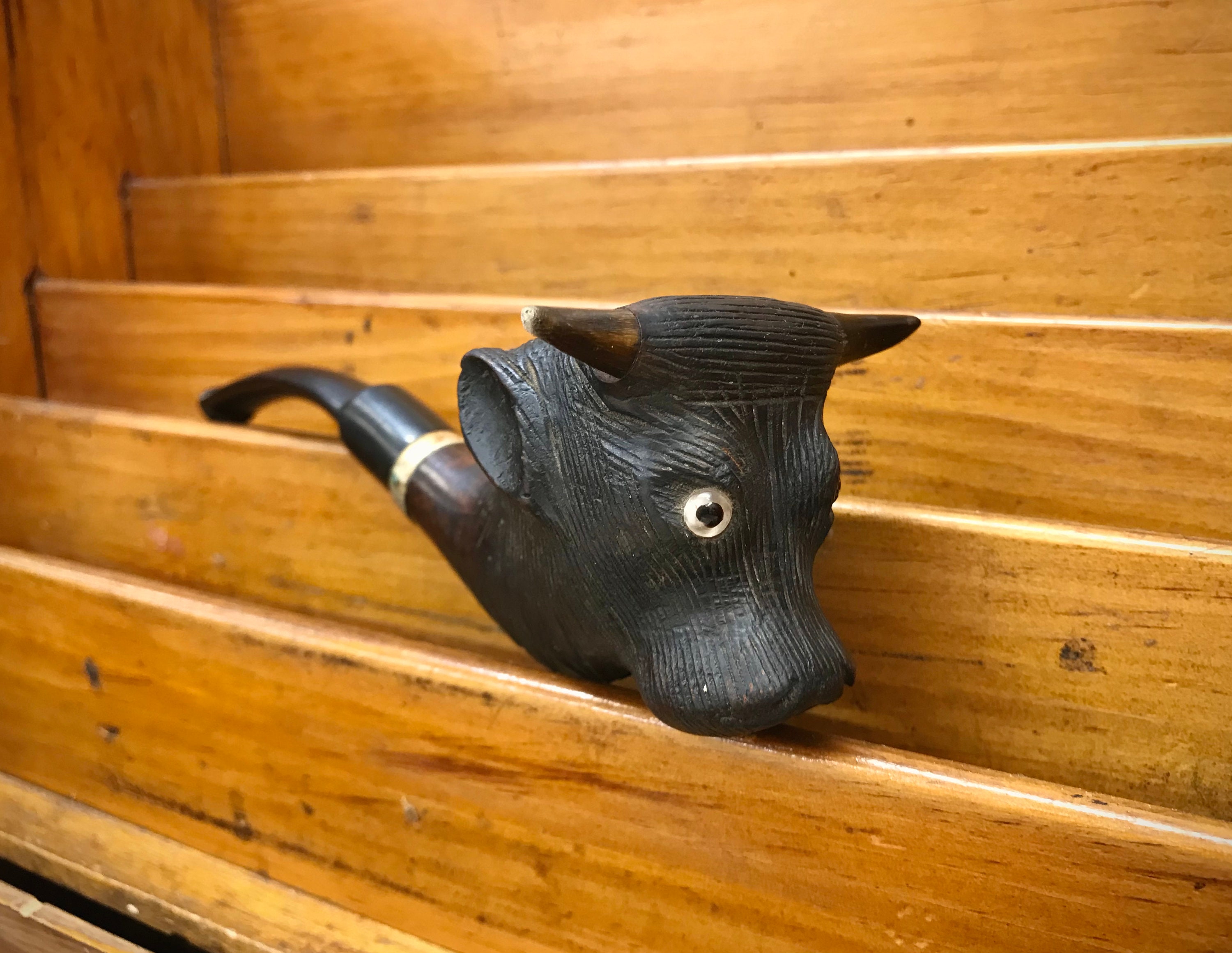 Briar Bull Pipe, French RAOB, Hand-carved - Etsy