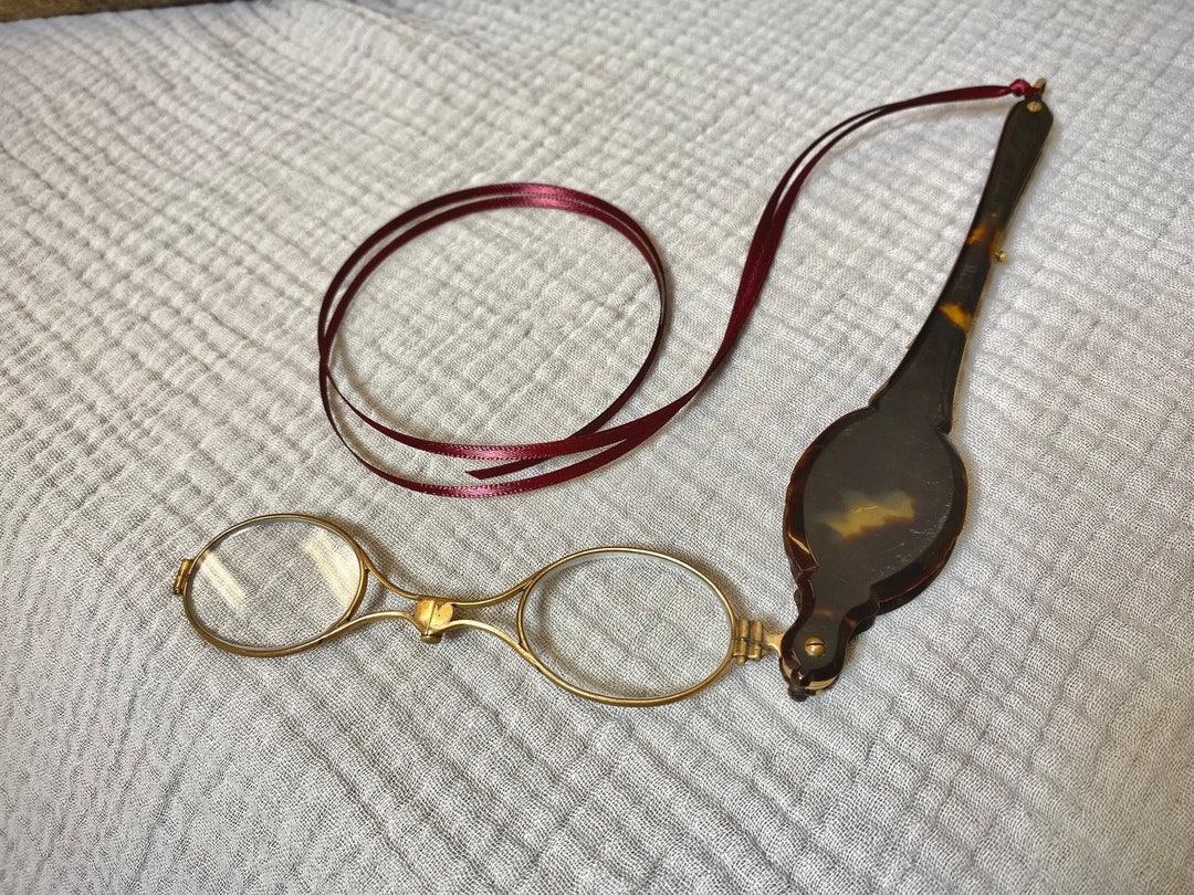 Victorian Folding Lorgnette, Antique Spectacles, Faux Tortoiseshell - Etsy