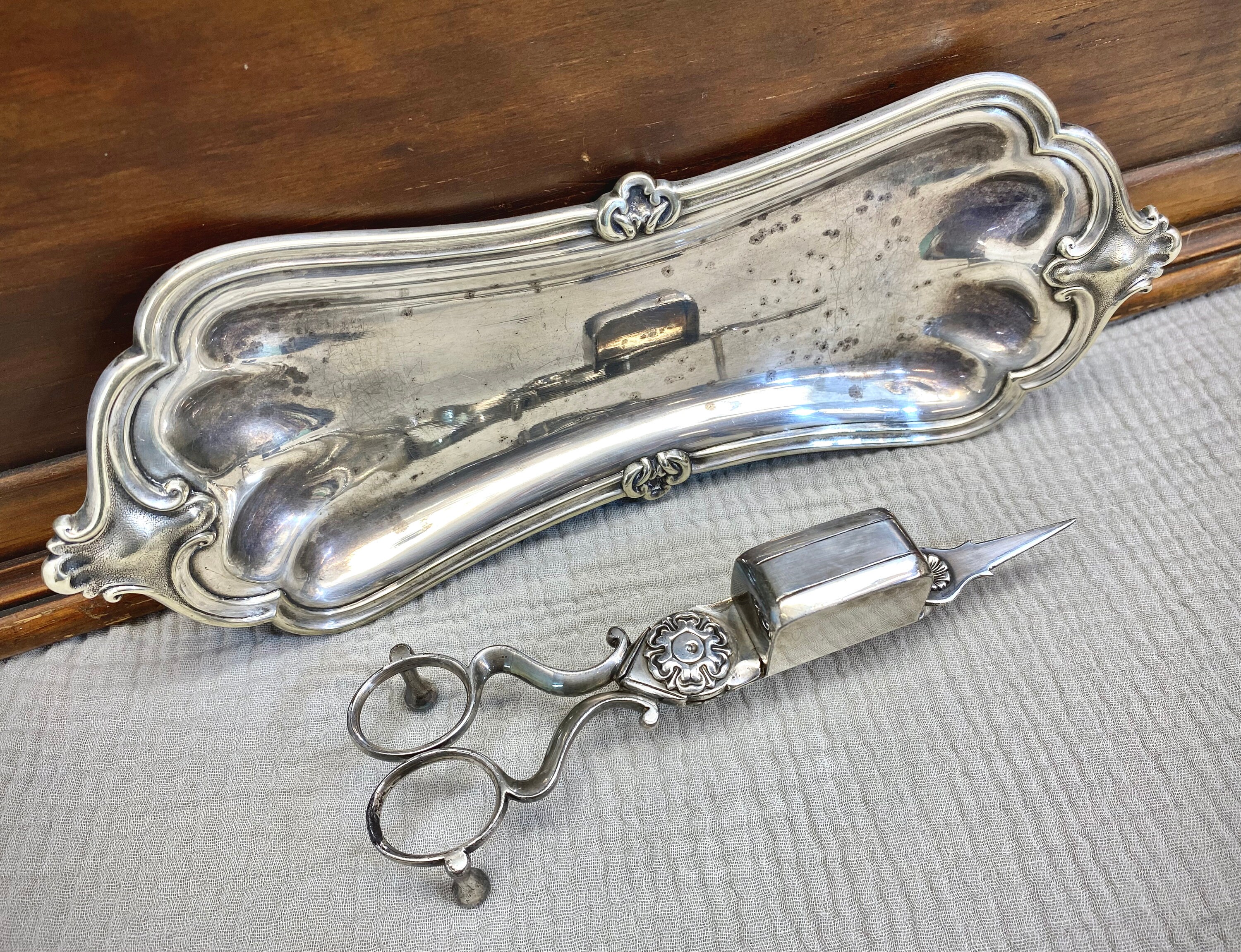 Victorian Candle Snuffer, Antique Wick Trimmer, Silver-plate Candle ...