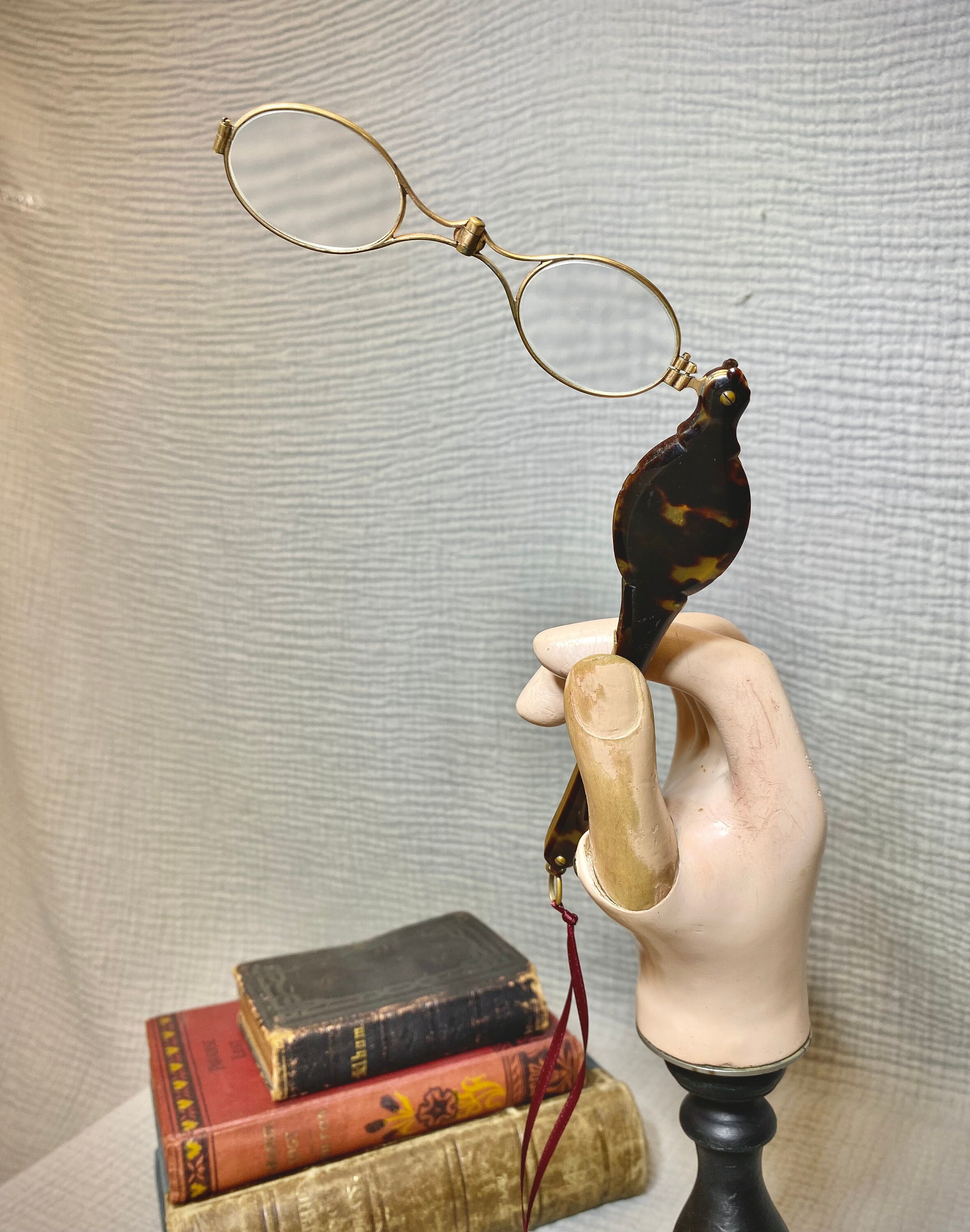 Victorian Folding Lorgnette, Antique Spectacles, Faux Tortoiseshell - Etsy