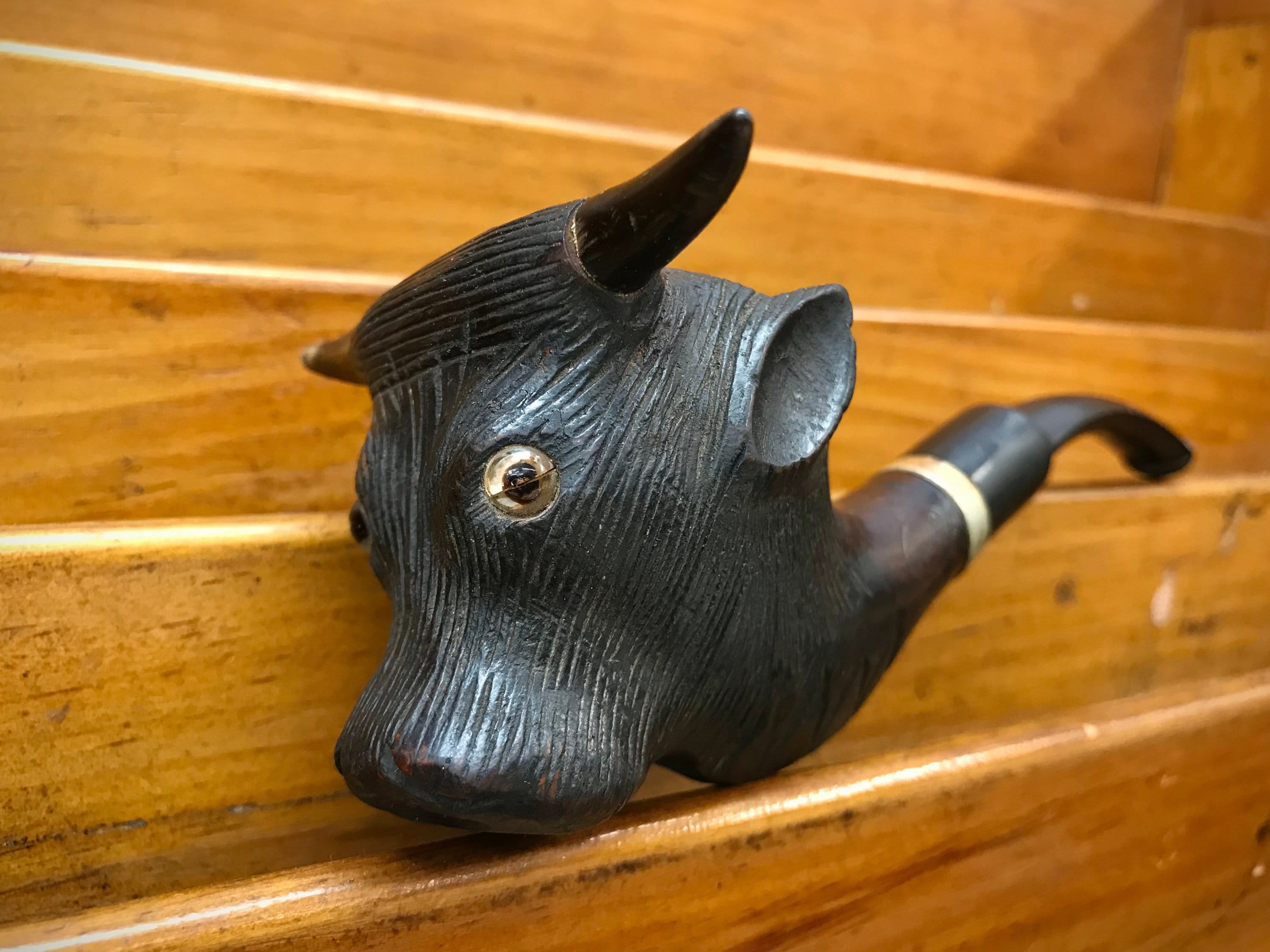 Briar Bull Pipe, French RAOB, Hand-carved - Etsy