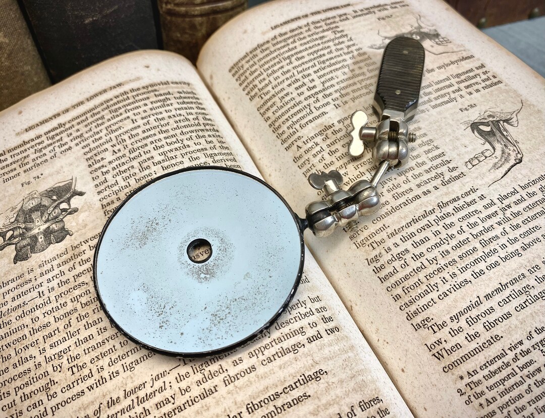 Physician's Exam Mirror, Articulated Hand Mirror, Antique Medical Tool ...