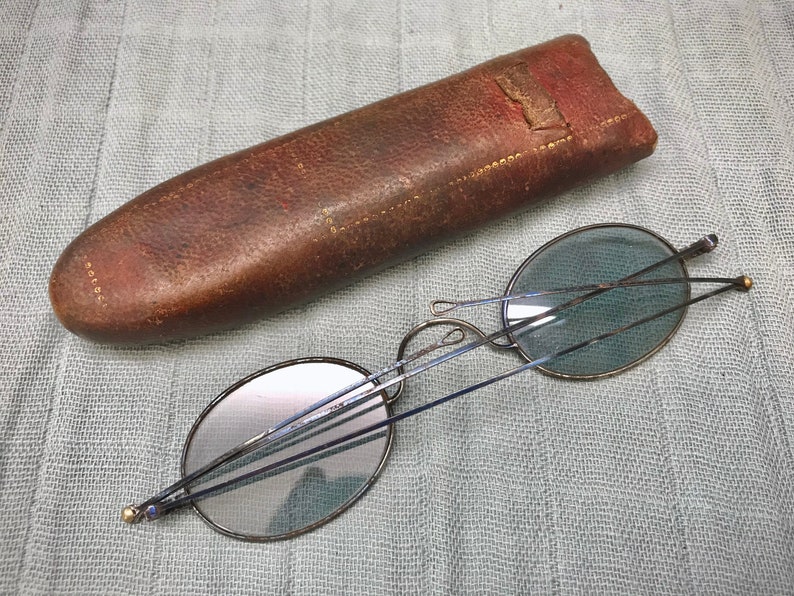 18th Century Spectacles W/ Tinted Lenses and Blued Steel Frames ...