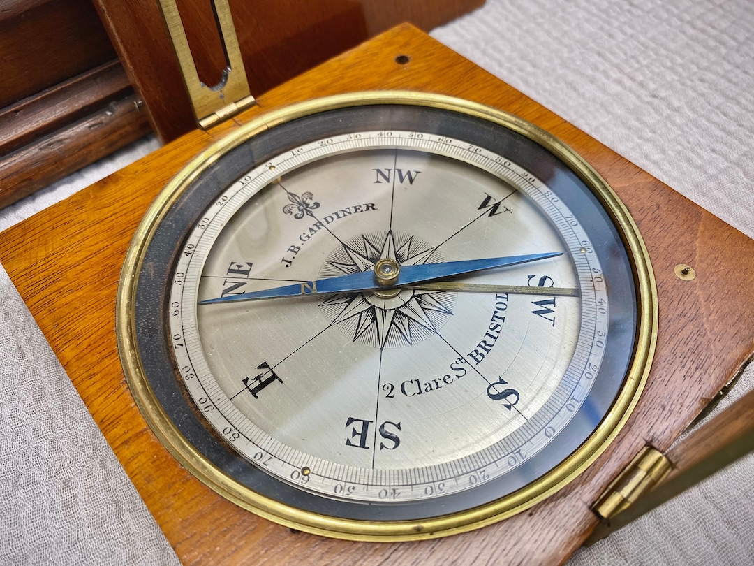 Traveler's Compass, "j. B. Gardiner", Bristol, Antique Scientific ...