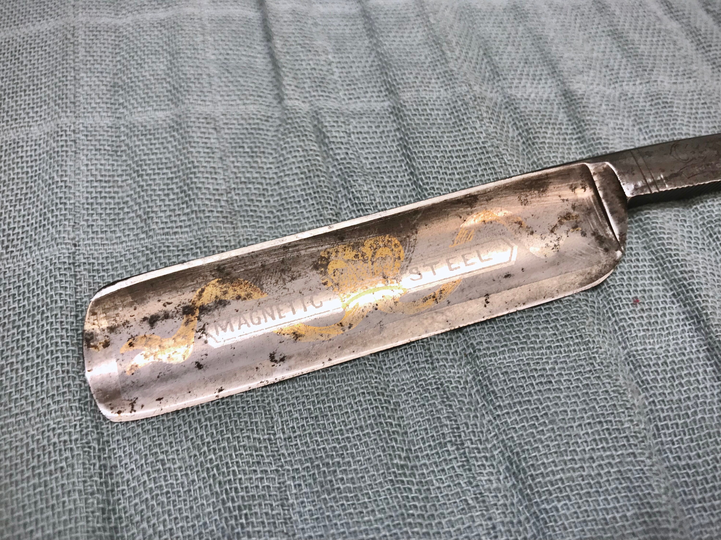 Carbo Magnetic Razor W/ Case, Griffin XX Straight Razor, Antique ...