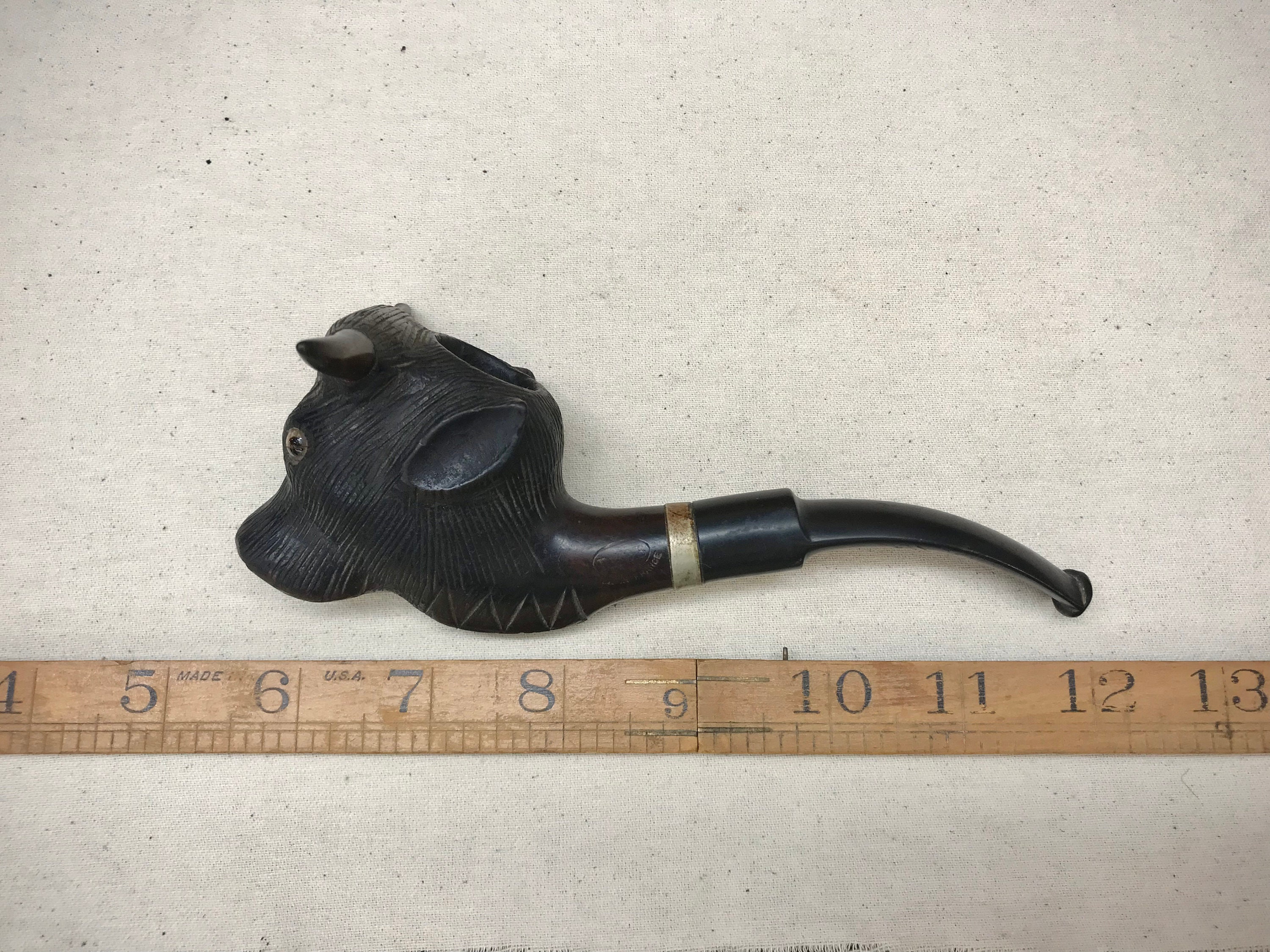 Briar Bull Pipe, French RAOB, Hand-carved - Etsy