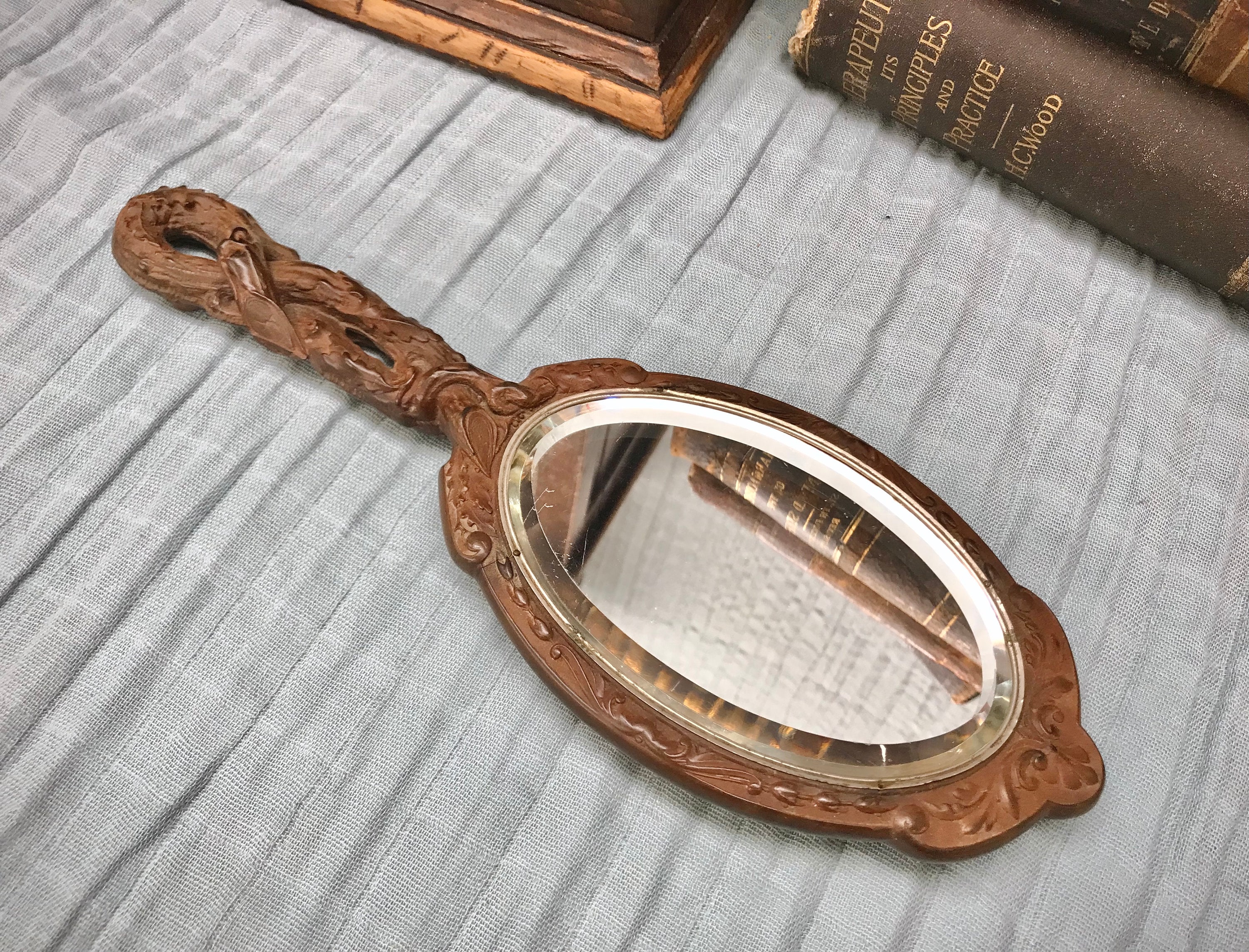 Ornate Hand Mirror Black Forest Decorative Style - Etsy