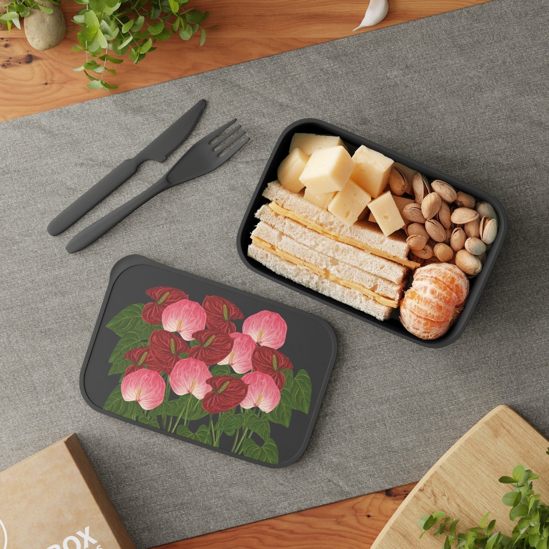 Anthurium Box Flower Box Lunch Box Bento Box With Band and - Etsy