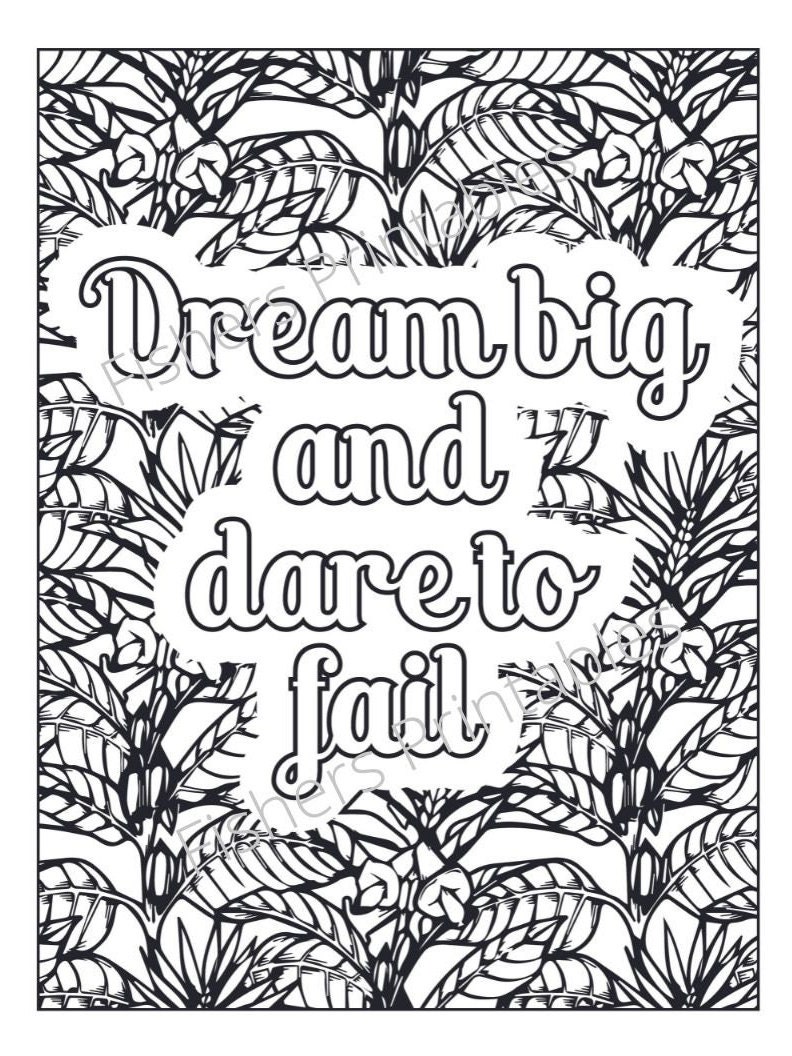 20 Motivational and Inspirational Quote Coloring Pages for Adults and ...