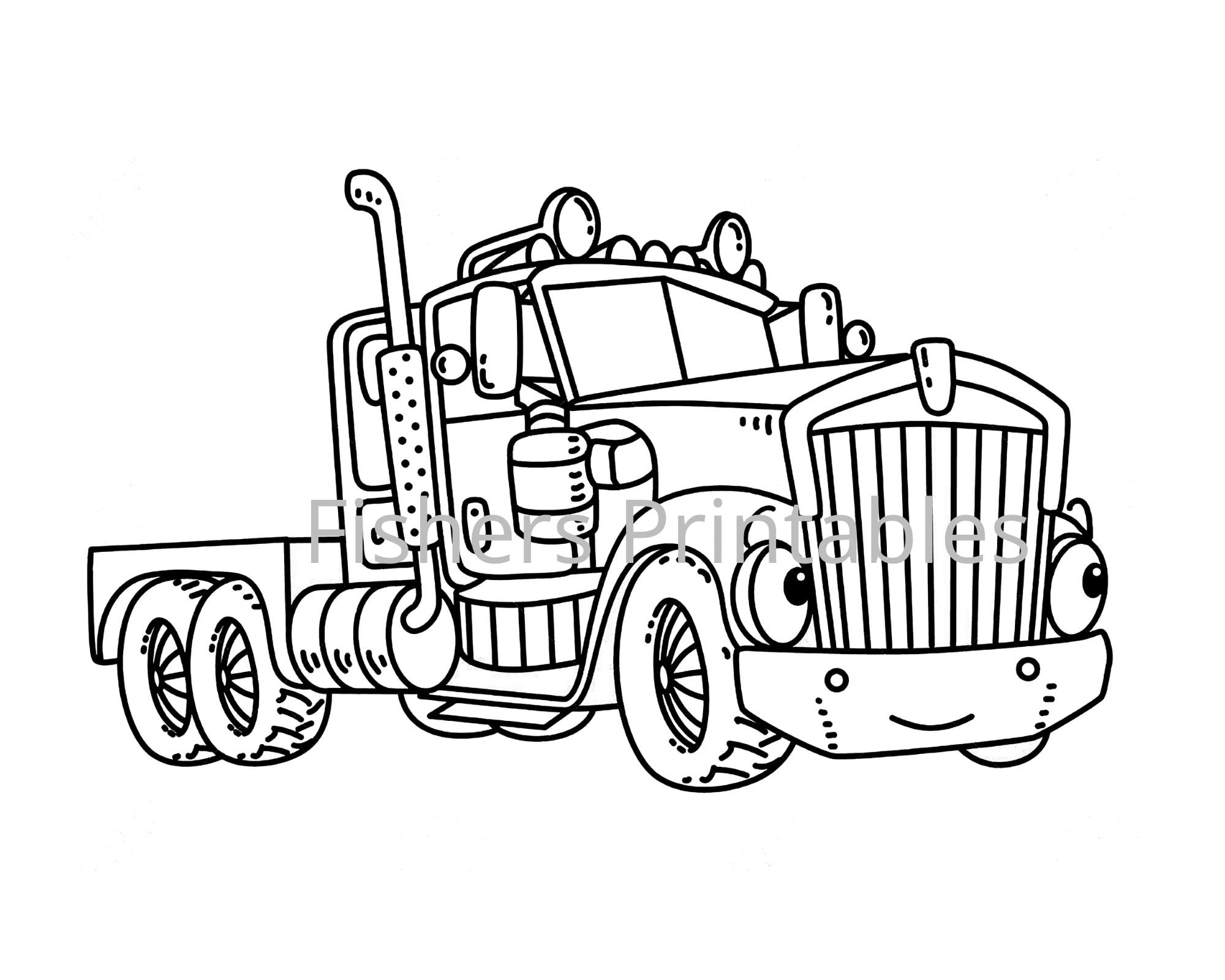 50 Construction Vehicles Coloring Pages for Kids, Homeschool Coloring ...