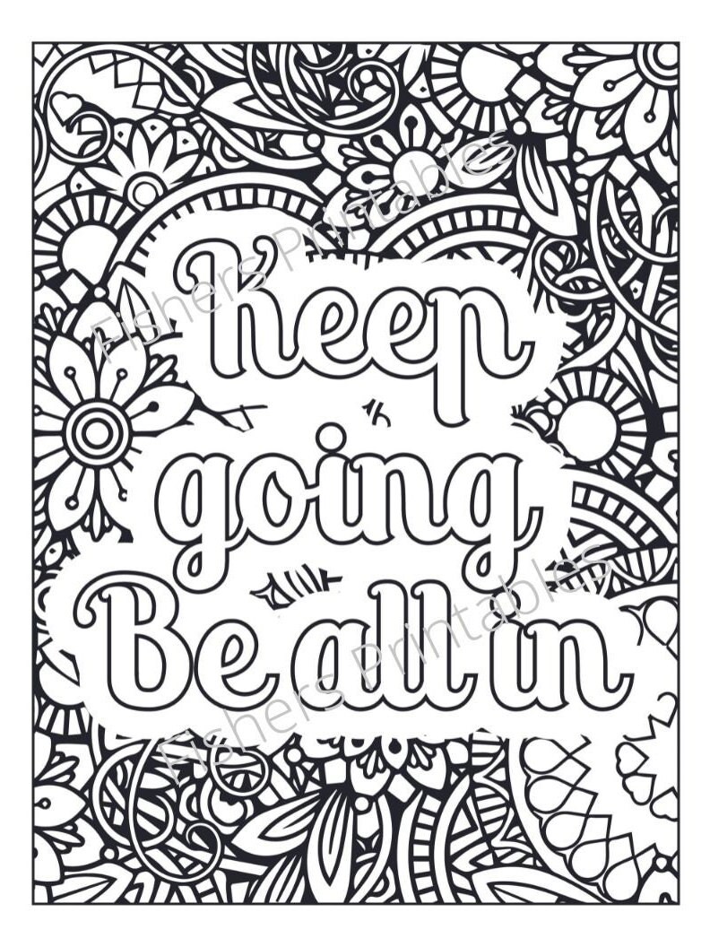 20 Motivational and Inspirational Quote Coloring Pages for Adults and ...