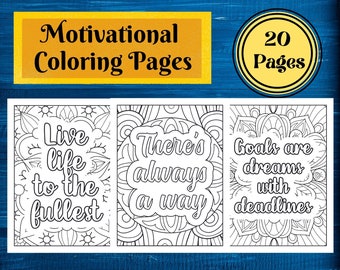 20 Motivational and Inspirational Quote Coloring Pages for Adults and ...