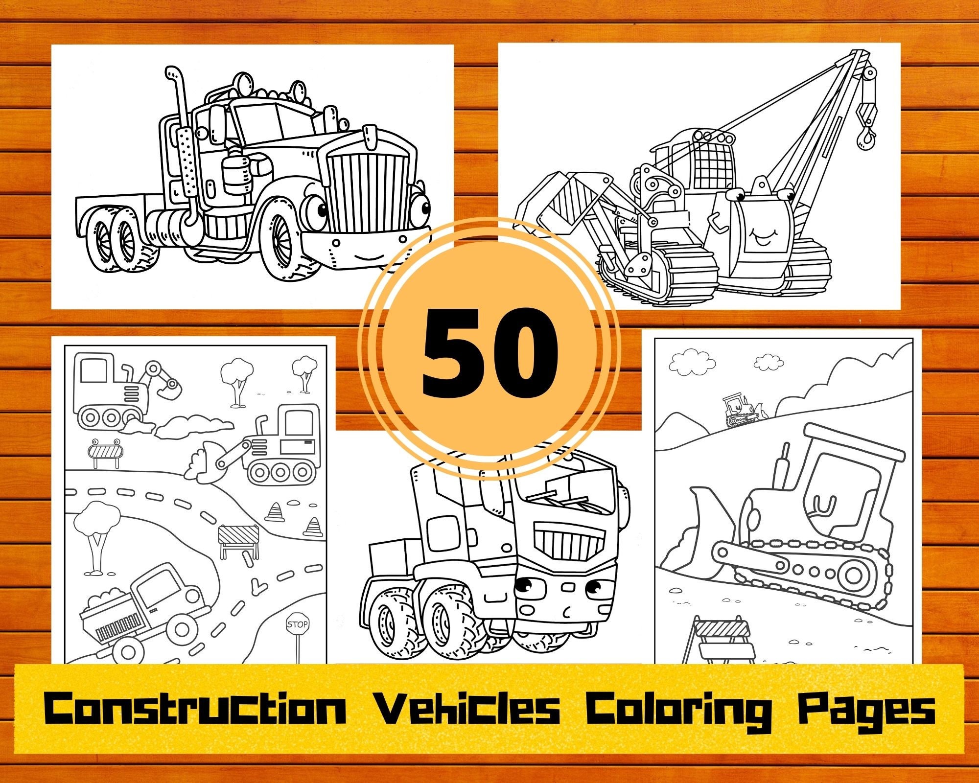 Coloring Pages Construction Vehicles